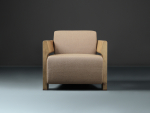 Dais Lounge Chair, Russet Brown Parchment